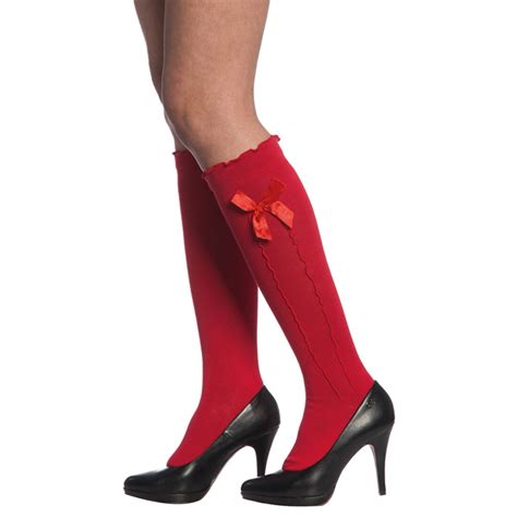 Extra Lange Strümpfe Rot 999