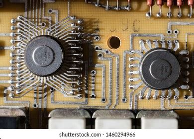 Naked Electronics Pattern Background Printed Circuit Stock Photo