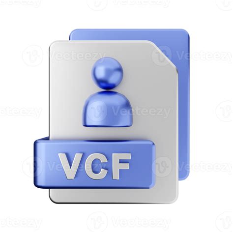 3d Vcf File Icon Illustration 22360137 Png