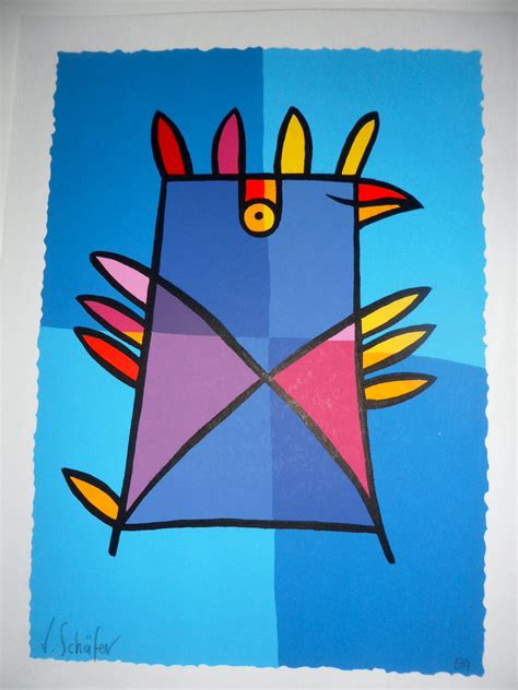 Jacqueline Schäfer Zeefdruk Vreemde Vogel Sold View The Auction