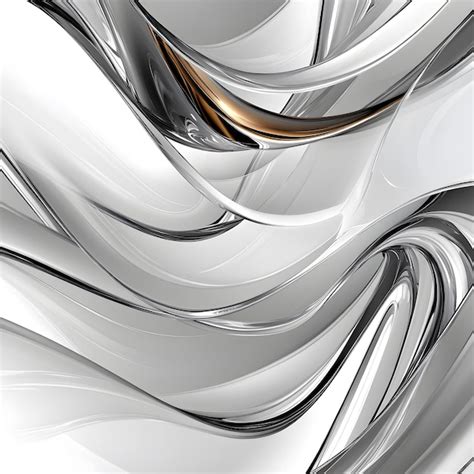 Abstract Silver And Gold Metallic Wave Pattern Premium Ai Generated Image