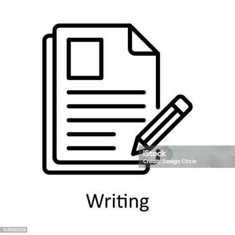 Écriture Dune Illustration De Conception Dicône De Contour Vectoriel