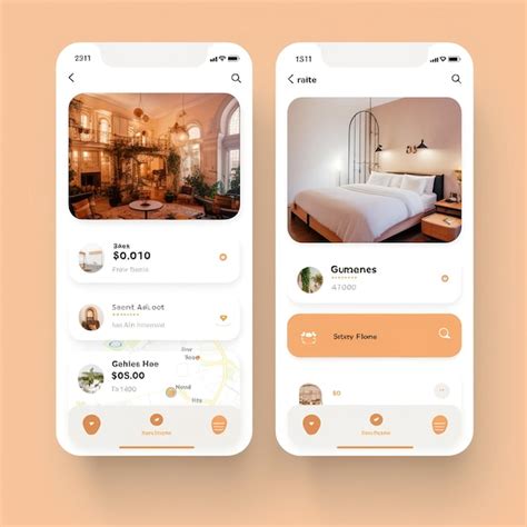 Premium Ai Image Hotel Booking App Ui Design By Generative Ai