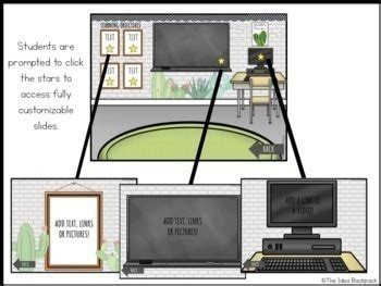 Interactive Bitmoji Classroom Editable Google Slides CACTUS THEME