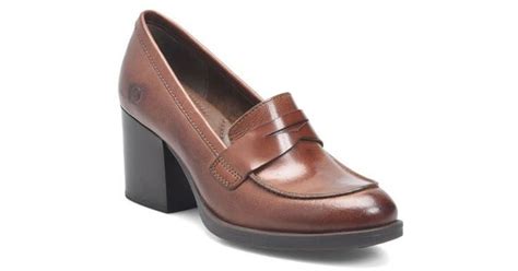 Børn Holliston Block Heel Penny Loafer In Brown Lyst
