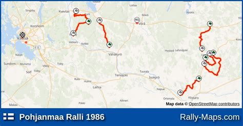 Maps Pohjanmaa Ralli 1986 Junnu Sm Rally