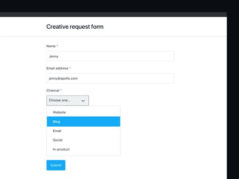 Creative Request Form Template