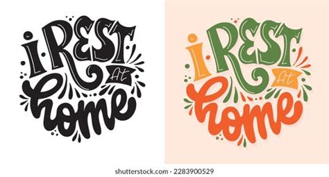 Cute Hand Drawn Doodle Lettering Postcard Stock Vector Royalty Free