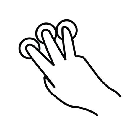 Finger Gestureworks Tap Three Icon Free Download