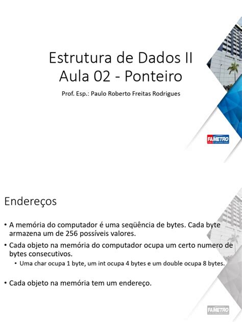Microsoft Powerpoint Aula 02 Ponteiro Pdf Ponteiro Programação De Computadores