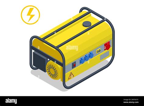 Isometric Small Yellow External Mobile Diesel Generator For Emergency