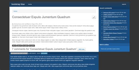 Bootstrap Blue Drupal Org