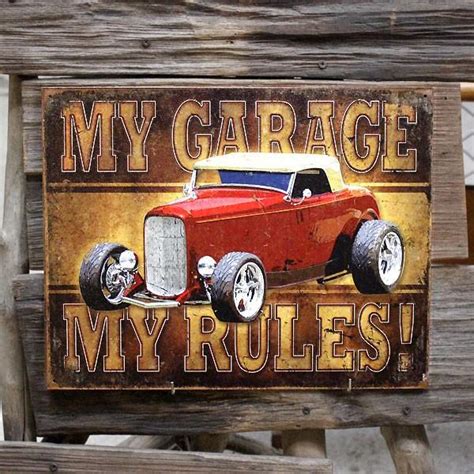メタルサイン 「my Garage Rod」 1761 ホットロッド ブリキ看板 ガレージ アメリカ雑貨 アメリカン雑貨 アメリカン