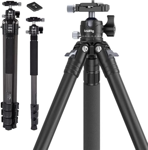 Smallrig Lightweight Compact Carbon Fiber Tripod With Detachable