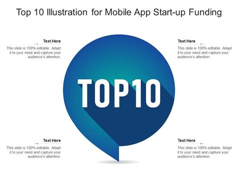 Top 10 Illustration For Mobile App Start Up Funding Infographic