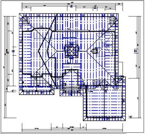 Plan View Detail And Roof Plan Projection Detail Dwg File Cadbull