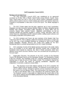 Gulf Cooperation Council GCC Background And Objectives Gulf