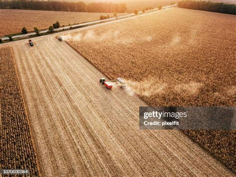 Corn Field Ariel View Photos And Premium High Res Pictures Getty Images