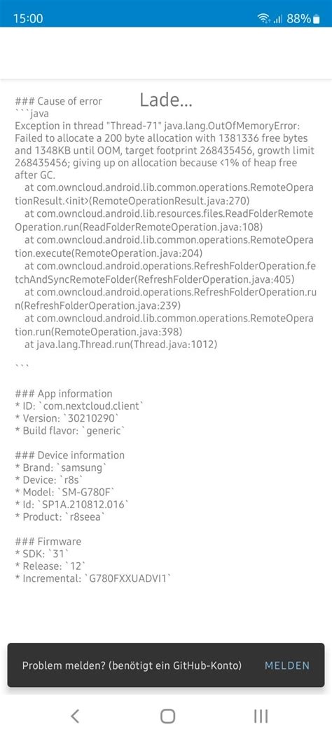 Error Message When Moving Pictures Oom · Issue 10789 · Nextcloudandroid · Github