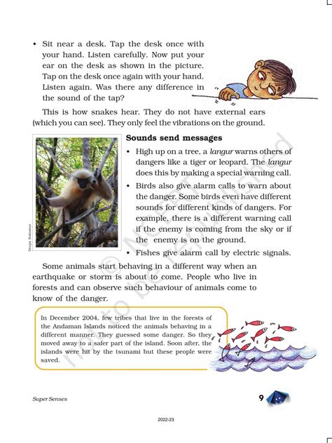 Ncert Book For Class 5 Evs Chapter 1 Super Senses Indcareer Schools
