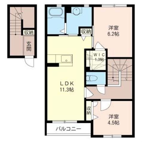 東武東上線 ふじみ野駅 地上2階建て 築15年 埼玉県ふじみ野市新田2丁目 81万円／2ldk 洋室45 洋室62 Ldk113