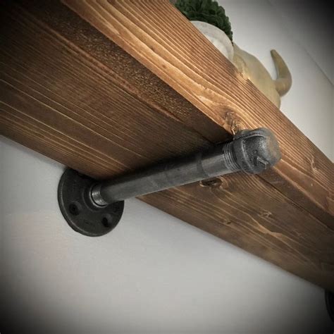 Picture Ledge Free Shipping Industrial Solid Wood Plank And Iron Pipe