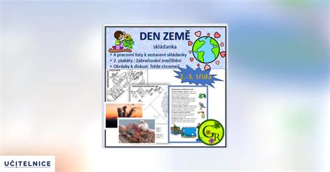 Den ZemĚ Skládanka Učitelnice