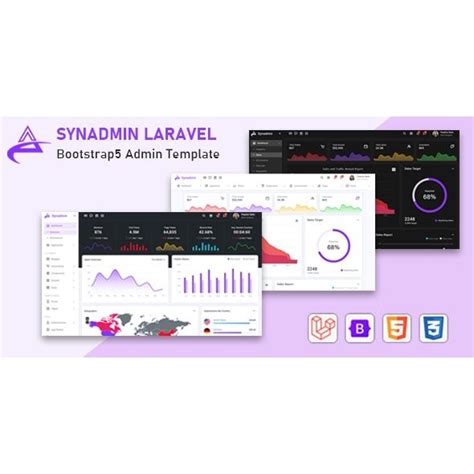 Jual Bootstrap 5 Synadmin V1 0 Laravel 8 HTML Admin Dashboard