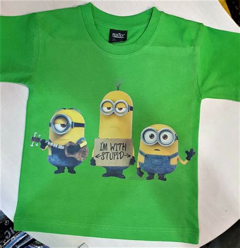 Нова детска тениска с трансферен печат Миньони Тениска Универсално 2 3 години до 98 см