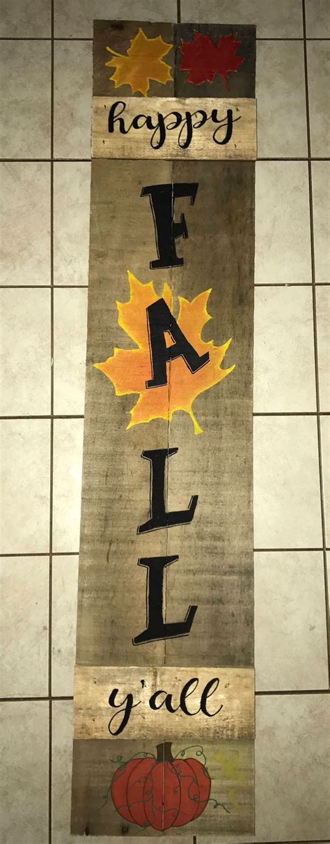 Happy Fall Y All Porch Sign Welcome Winter Porch Sign Double Sided Fall And Winter Porch Sign