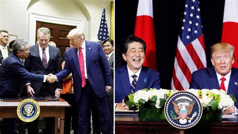 米国にナメられる安倍首相 日米貿易協定署名式で笑い者に｜日刊ゲンダイdigital