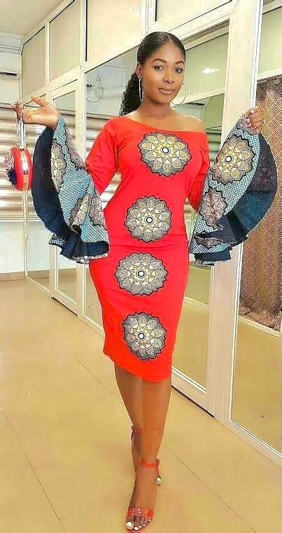 Classic Mid Length African Print Dress By Molynz Fashion Mid Length D