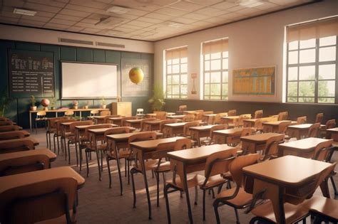 Premium Ai Image Classroom With Minimalist Concept