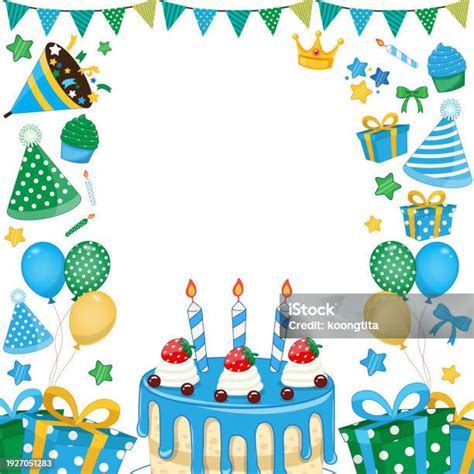 벡터 생일 축하 해요 소년 배경 텍스트 공간이 있는 인사말 카드 초대장입니다 생일 요소 디자인 일러스트 레이 션 벡터 0명에
