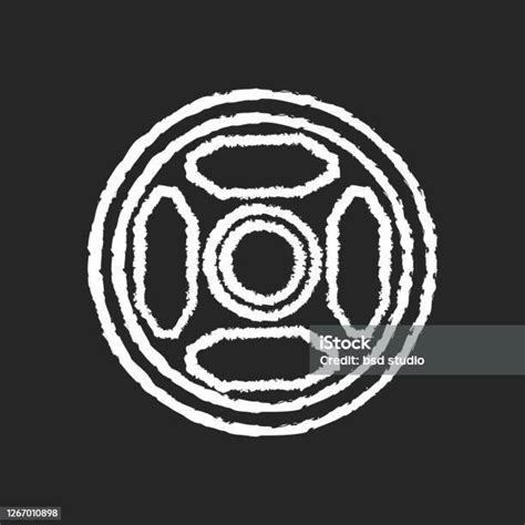 黑色背景上的權重板粉筆白色圖示向量圖形及更多互聯網圖片 互聯網 健康的生活方式 健美 Istock