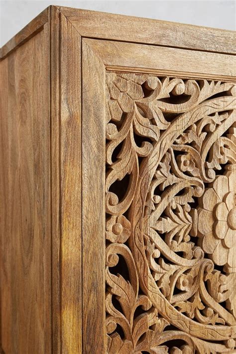 Handcarved Lombok Buffet Cabinet Wooden Buffet Bone Inlay Furnitures