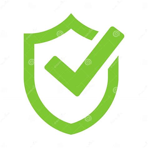 Shield Security Tick Icon Stock Vector Illustration Of Information 122371343