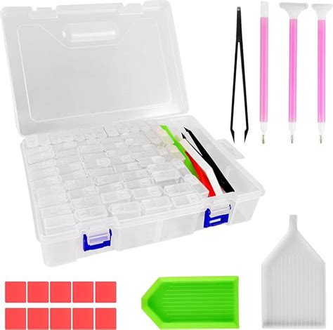 Diamond Painting Aufbewahrungsbox Set 71stk Transparent Diamond