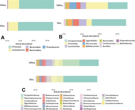 different taxonomic levels differences in the actual abundance the