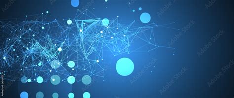 Abstract Polygonal Vector Background With Connecting Dots And Lines Template For Science And