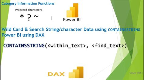 Containsstring As Wild Card In Power Bi Dax Function Containstring Function