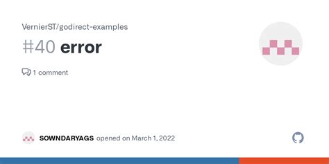 Error Issue 40 VernierST Godirect Examples GitHub