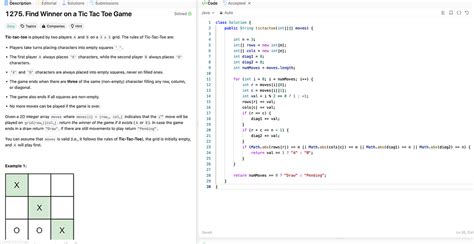Leetcode — Tictactoe Heres A Simple Implementation Of A By Martin