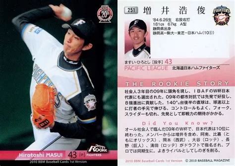 駿河屋 251 レギュラーカード ： 増井浩俊（bbm）