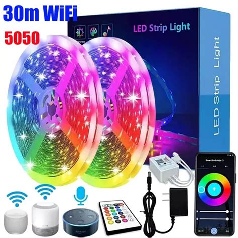 Tiras De Led Luz Rgb M X M V Wifi Alexa App Control Meses Sin Intereses