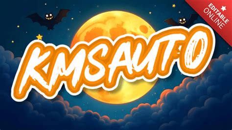 Kmsauto Halloween Scary Night Text Effect Generator