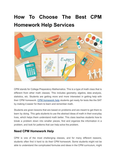 PPT A Comprehensive Guide To Choose CPM Homework Help Services PowerPoint Presentation ID