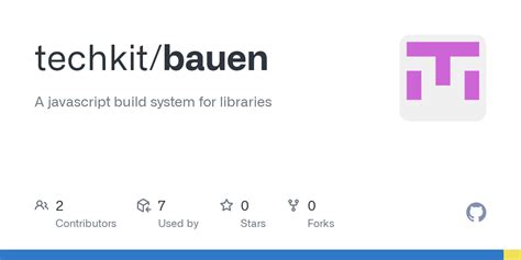 Github Techkitbauen A Javascript Build System For Libraries