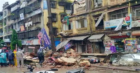 Woman Dies Many Feared Trapped After Portion Of Mumbai Building Collapses