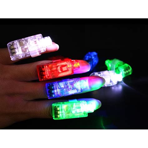 【微景小舖】led發光手指燈 戒指閃光燈 Diy材料 手指燈 燈 婚慶背景 戶外裝飾 節日佈置 炫彩手指燈 Led彩燈 蝦皮購物